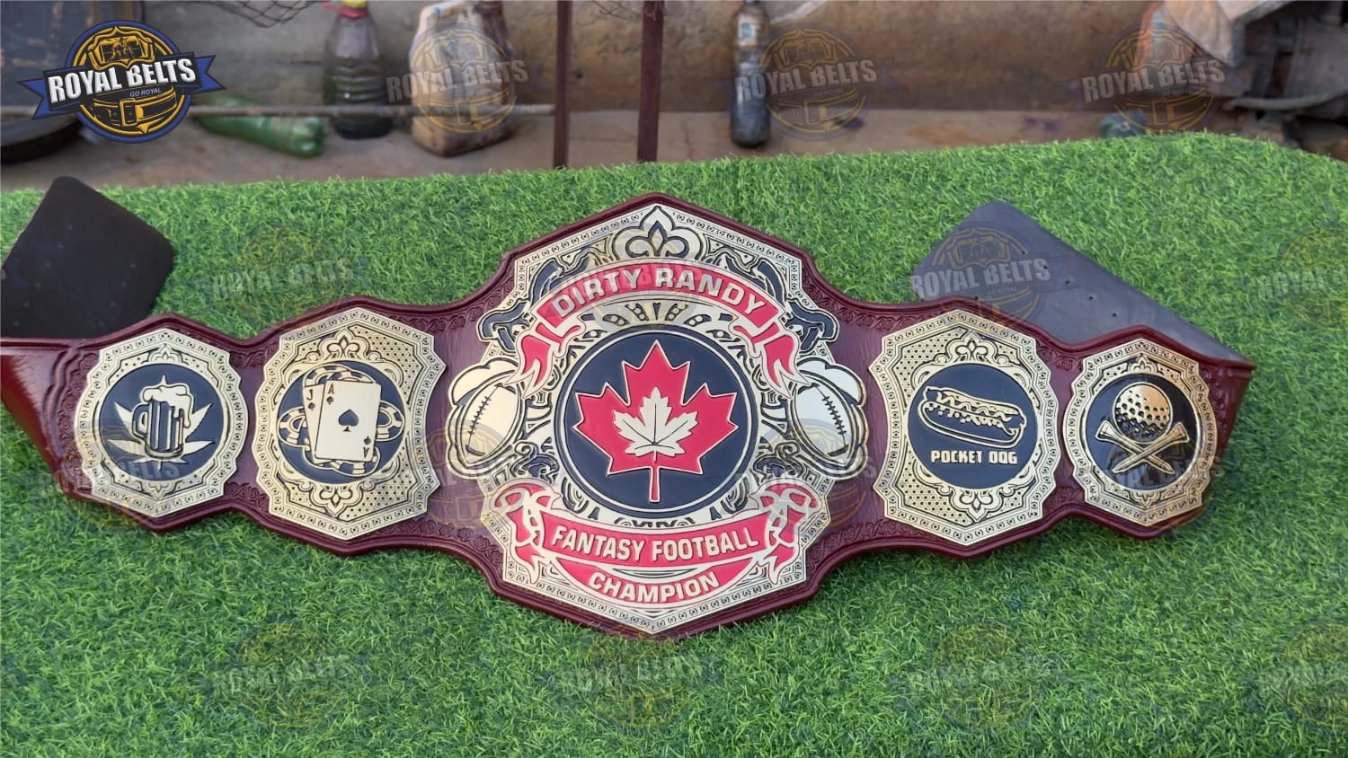 Custom Football Fantasy Championship Title Belt | Royal Belts