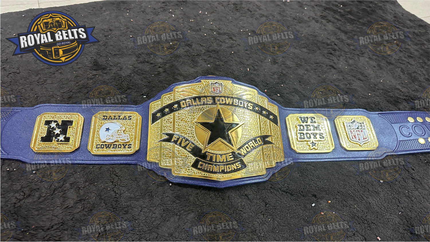 Dallas Cowboys NFL Football Custom Championship Title Belt Stacked ...