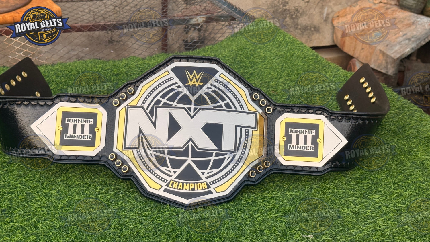 Home WWE NXT Wrestling Championship Title Belt Custom Side Plates